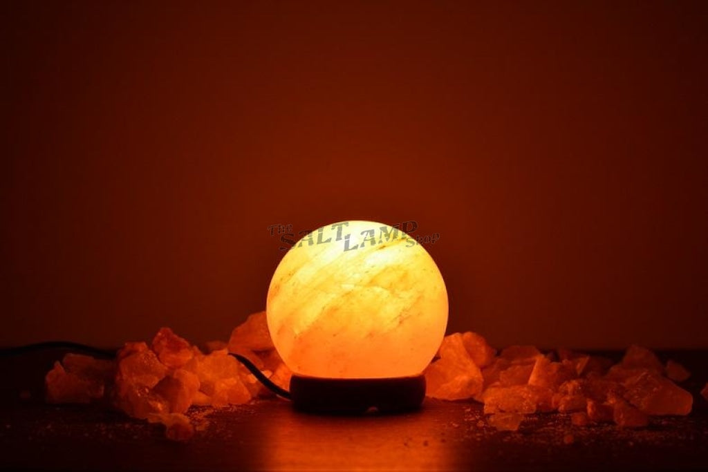 Small Sphere Salt Lamp (Timber Base) – The Salt Lamp Shop